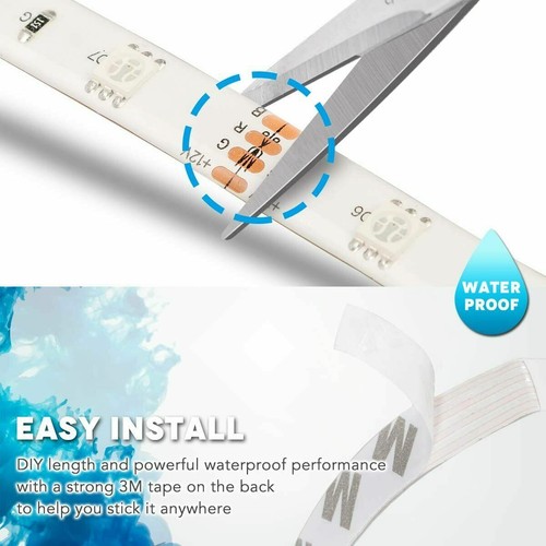 Led Strip Lighting 5M 16.4 Ft 5050 RGB 150 LEDs Flexible Color Changing ...