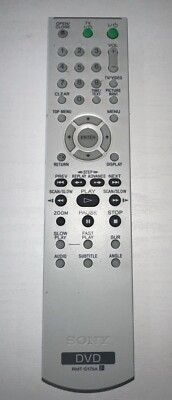 Sony RMT-D175A Remote Control CD/DVD Player DVP-NS50P DVP-NC60P DVP ...