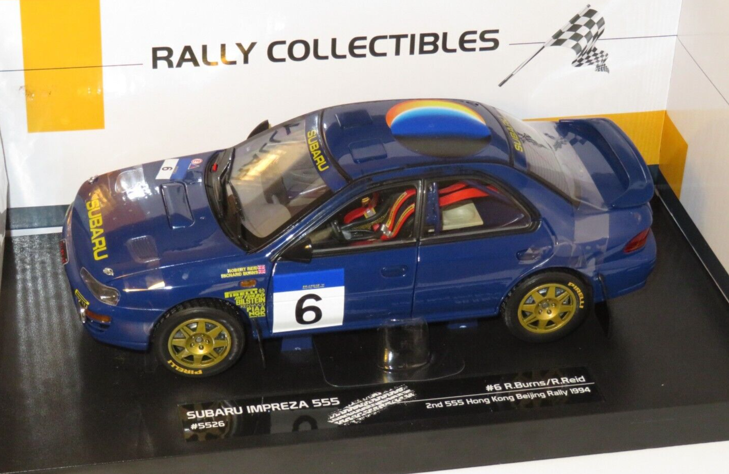 1/18 Subaru Impreza 555 Rally 555 Hong Kong - Beijing 1994 #6 R.Burns ...