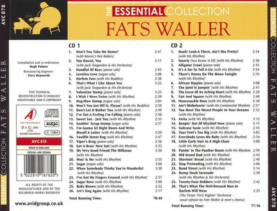 FATS WALLER - THE ESSENTIAL COLLECTION NEW CD 5022810187820| eBay
