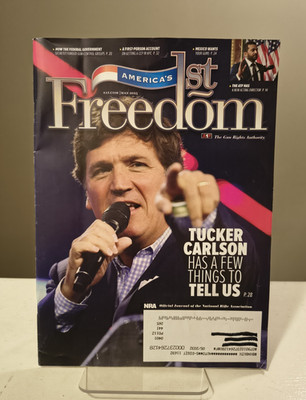NRA America's 1st Freedom Magazine - May 2025 - Tucker Carlson | eBay