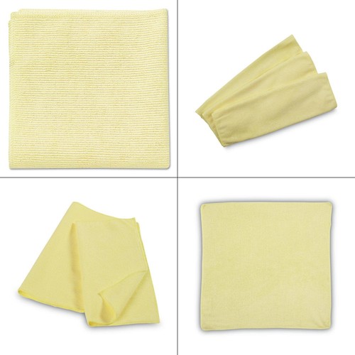 16 In. X 16 In. Light Commercial Yellow Microfiber Cloth (24-count ...