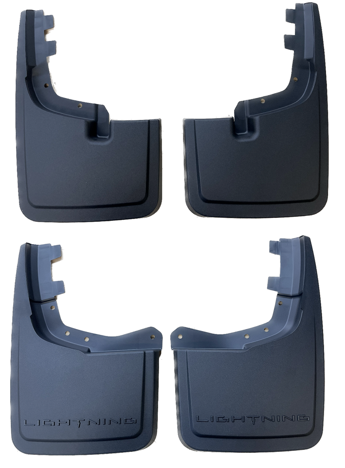 22 thru 24 Ford Lightning OEM Front & Rear Mud Flaps Splash Guards No ...