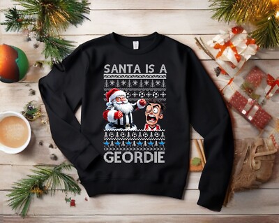 NEWCASTLE SANTA IS A GEORDIE 5 christmas jumper present adults mens NEW ...