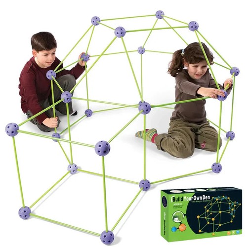 Kids DIY Fort STEM Building Kit Toy - 72Pcs or 144Pcs DIY - Play House ...