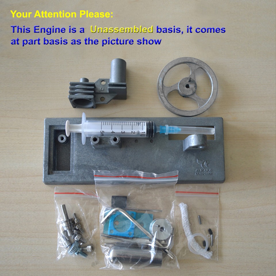 DIY Assembly Engine Model Kit Hot Air Stirling Engine Toy Build-up ...