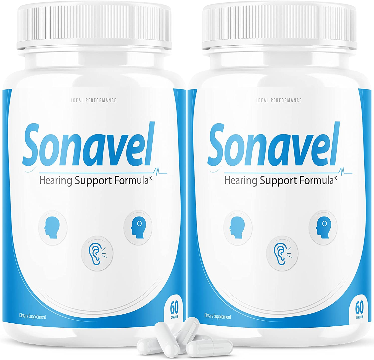 (2 Pack) Sonavel Hearing Support Formula Tinnitus Pills Supplement (120 ...