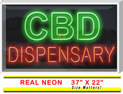 OUTDOOR CBD Dispensary Neon Sign REAL Hand Bent Outdoor Sign ...