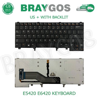 For Dell Latitude E5420 E5430 E6320 E6330 E6420 E6430 E6440 US Keyboard ...