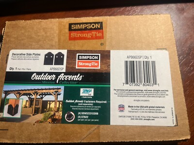 Simpson Strong Tie Decorative Black Post Base Side Plates APB66DSP 1 ...