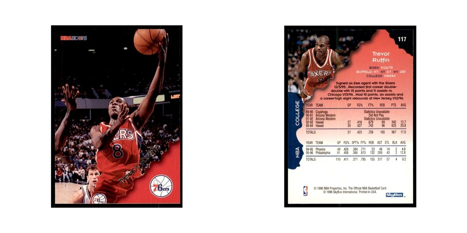 1996 Hoops Trevor Ruffin 76ers #117 | eBay