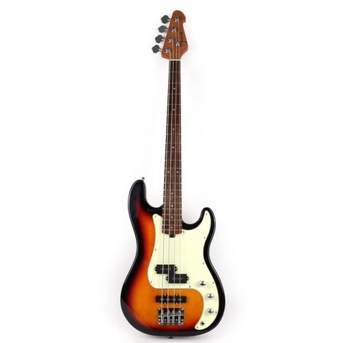 Sunburst electric 4string PJ bass basswood body maple neck rosewood Fn ...