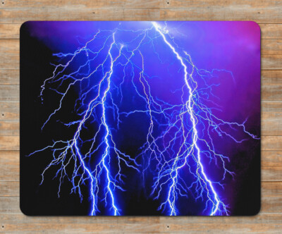 Lightning Mouse Pad Mat - Personalised With Or Without Name | eBay