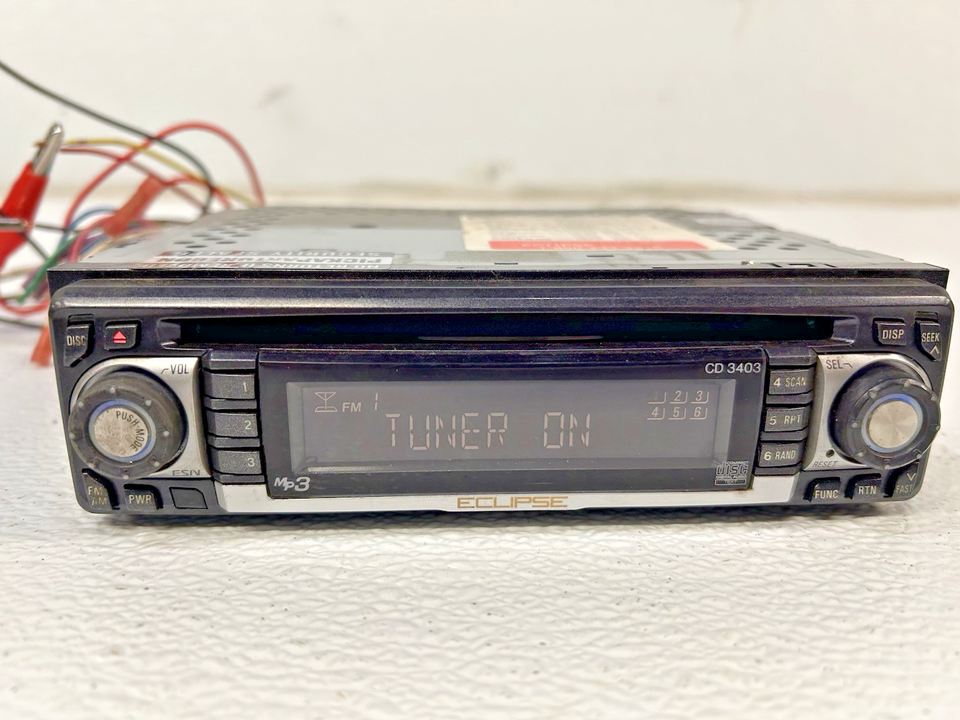 Eclipse CD3403 CD player radio stereo MP3 single din head unit | eBay