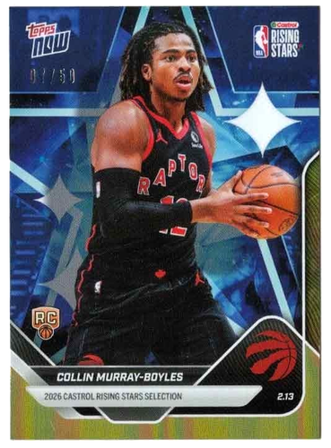 COLLIN MURRAY-BOYLES 2026 Topps Now RISING STARS Rookie #RS13 GOLD /50 ...