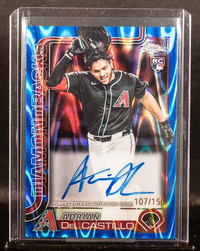 Adrian Del Castillo 2025 Topps Chrome RA-AD Blue RayWave Refractor RC ...