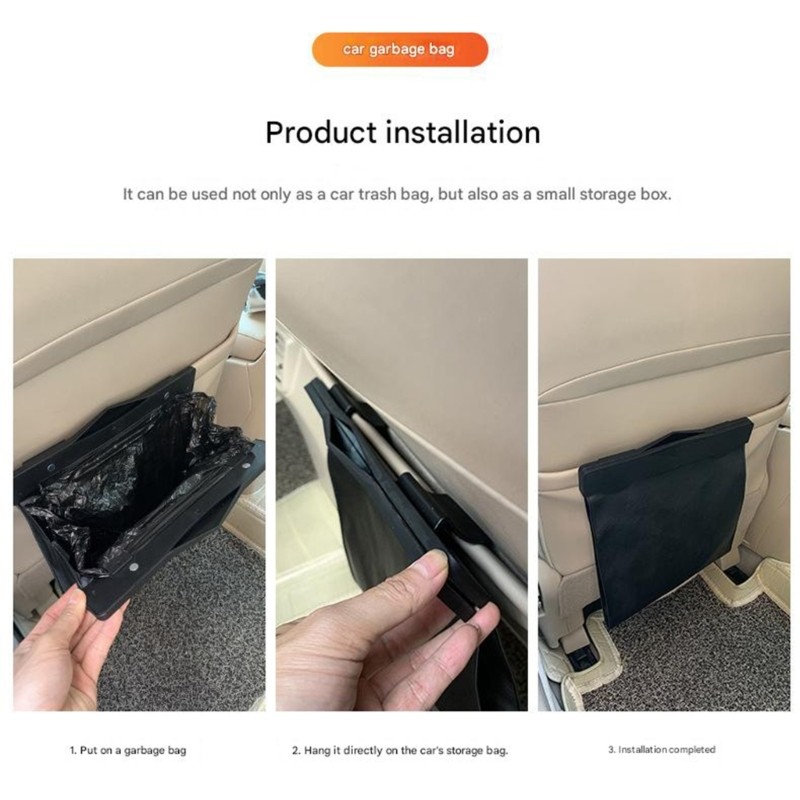 Car Garbage Bag Hanging Magnet Storage Pocket Vehicle Rubbish Bin ...