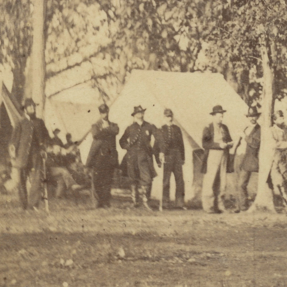 Civil War Albumen Image of General Alexander Webb's HQ, Brandy Station ...