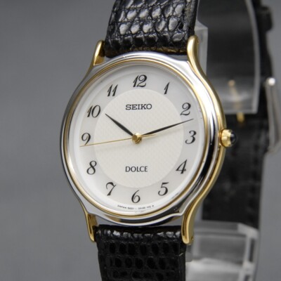 【Near MINT+】 SEIKO Dolce 5E61-0A20 32mm Shell White Dial Quartz Men's Watch | eBay