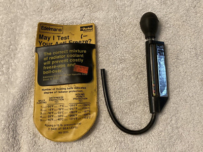 Vintage Edlemann / Parker Automotive No 202-1 Antifreeze Coolant Tester ...