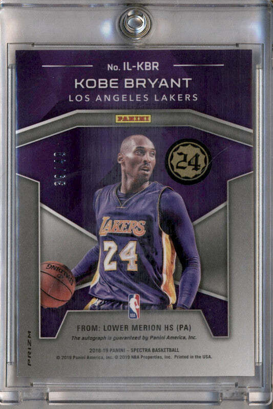 2018 Spectra Illustrious Legends Signatures Kobe Bryant Autograph Auto ...
