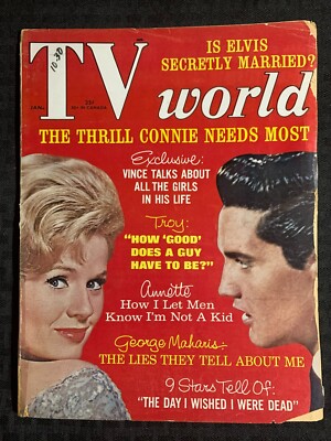 1963 Jan TV WORLD Magazine VG 4.0 Elvis Presley / Annette Funicello | eBay