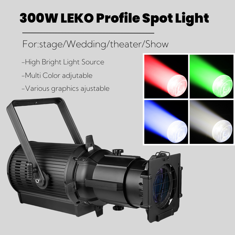 300W LED Fresnel RGBW Ellipsoidal LED Profile Spot Light 36degree LED ...