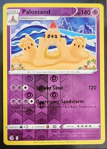 Pokémon TCG Palossand Fusion Strike 126/264 Reverse Holo Rare | eBay