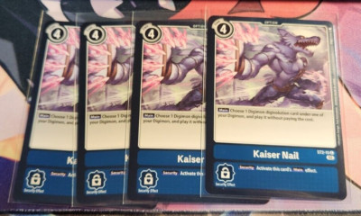 x4 Playset Digimon Resurgence Booster KAISER NAIL Option ST2-15 Common ...