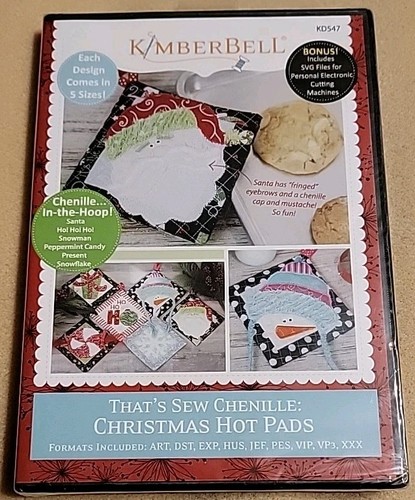 NEW KimberBell Machine Embroidery CD That’s Sew Chenille: Christmas Hot ...