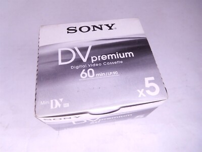 5 Pack Sony Premium 60 Minute Premium Mini DV Tape DVM60PR4 (110724) | eBay