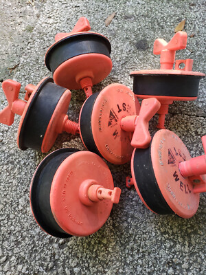 Six (6) 4-Inch Expandable, Lockable Well Caps Plugs. Good used ...