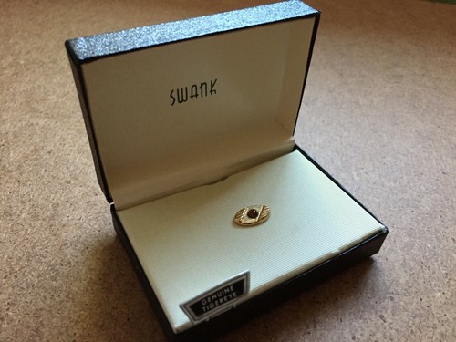 SWANK GOLD TONE GENUINE TIGER EYE PIN | eBay