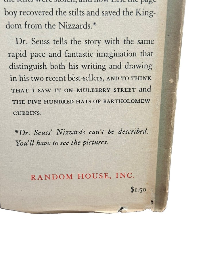 Horton Hatches the Egg 1940 $1.50 DJ Dr. Seuss First Early Dust Jacket ...