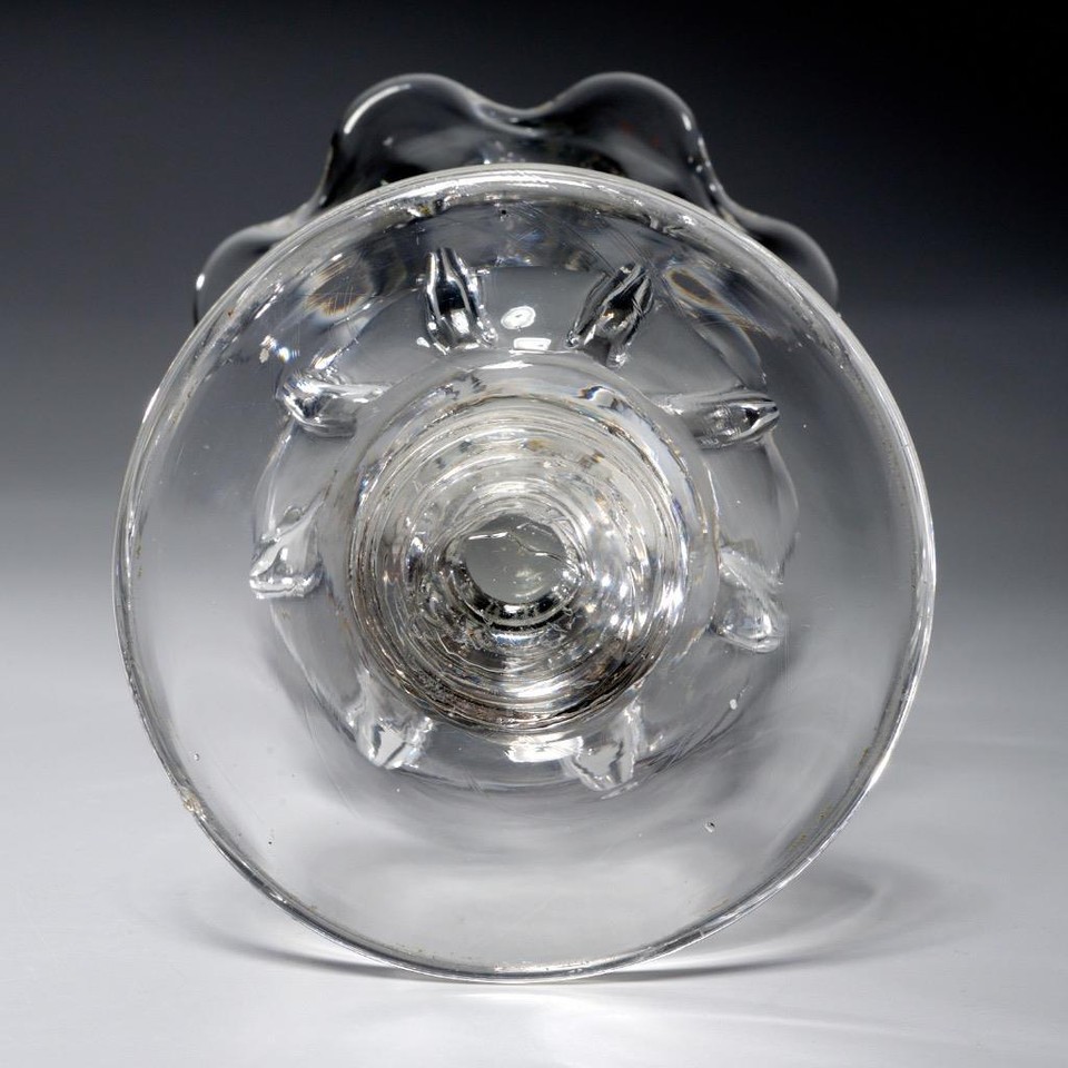 Flint American Glass Handblown Footed Fluted Celery Vase c 1840 11.25 ...