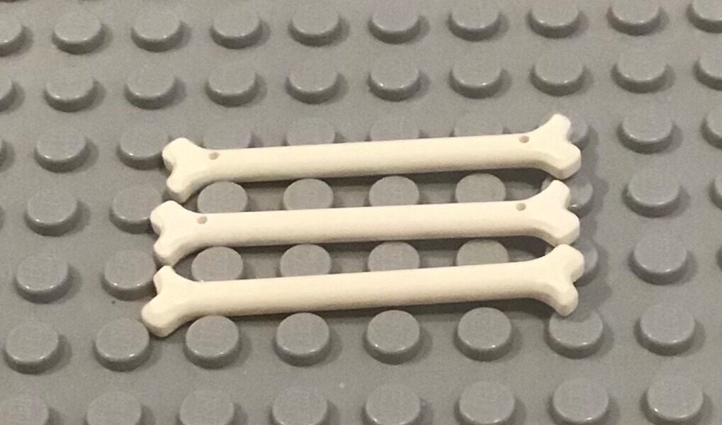 NEW Lego Lot/3 LONG WHITE BONES Dog/Cat Animal Food - Minifig Skeleton ...
