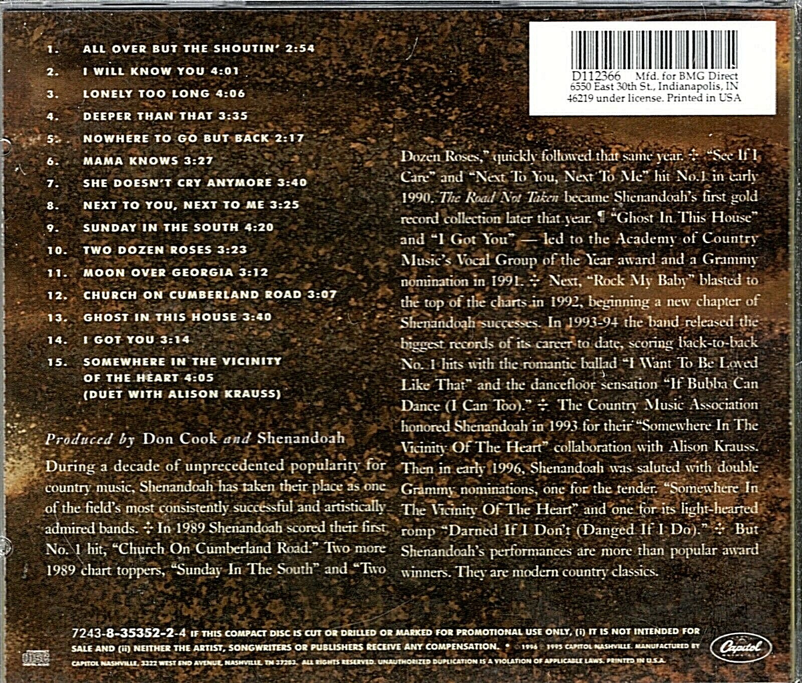 Now And Then by Shenandoah (CD, Apr-1996, Capitol) for sale online | eBay