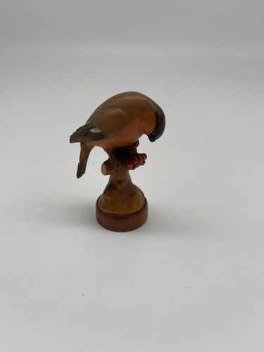 RARE ITALIAN VINTAGE ANRI HAND MADE CARVED WOODEN SONG BIRD FIGURINE 60 ...