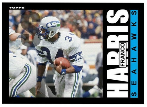 1985 STCC #34 Topps Franco Harris Steelers Hall of Fame Seattle ...