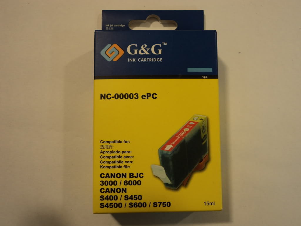 G&G Ink Cartridge Cyan Canon BJC-3000/6000 S400/S450/S4500/S600/S750 NC ...