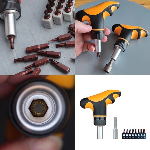 Ergonomic T Handle Ratchet Driver Set 72 Tooth for Enhances Efficiency ...