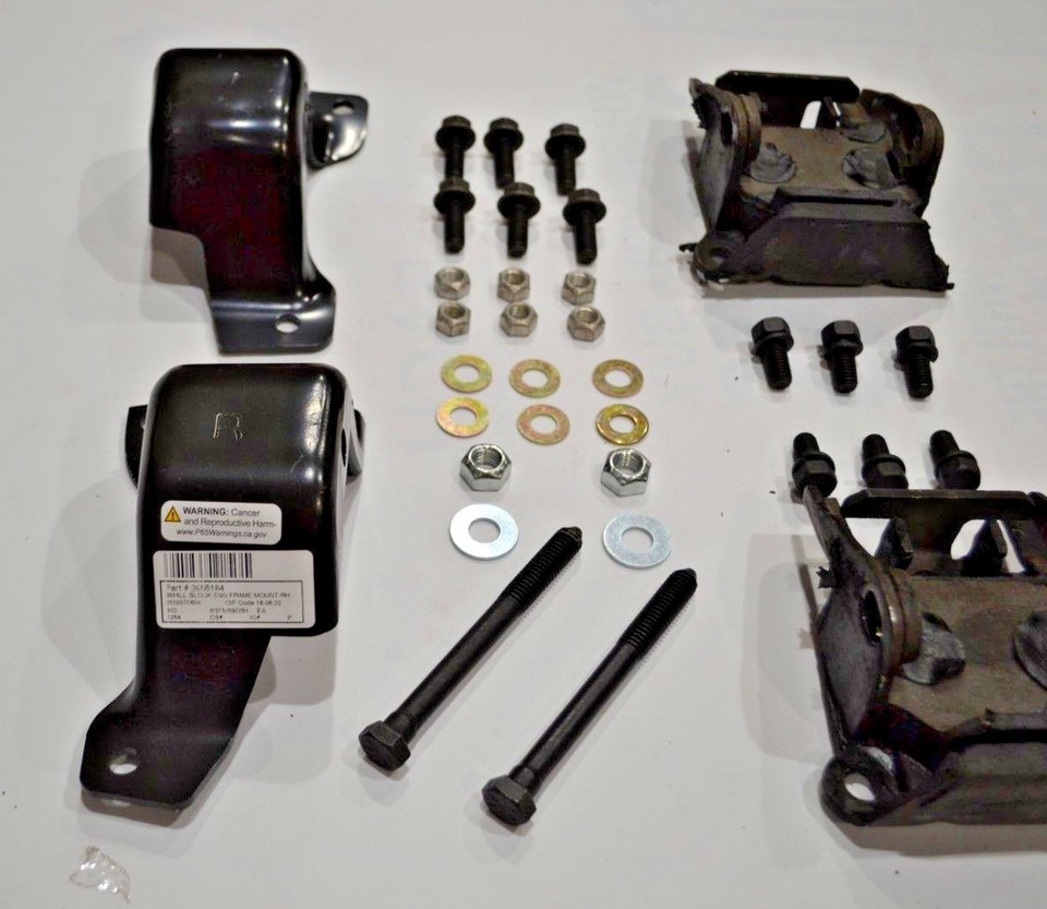 67-68 Camaro Frame Mounts Motor Mounts w/Hardware Kit 302 ENGINES ONLY ...