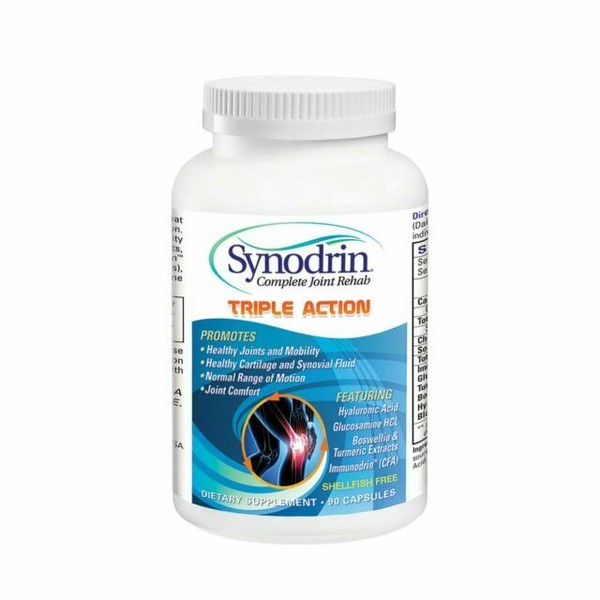 Synodrin Triple Action Complete Joint Arthritis Pain Relief Supplement ...
