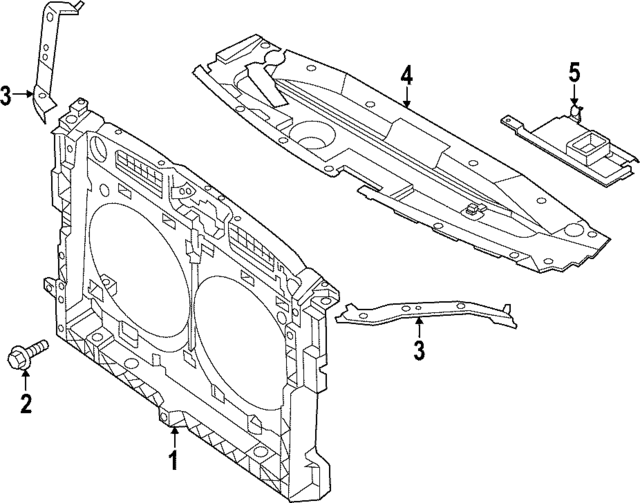 New OEM RH Radiator Support Side Panel 2022-2024 Nissan Infiniti F2520 ...
