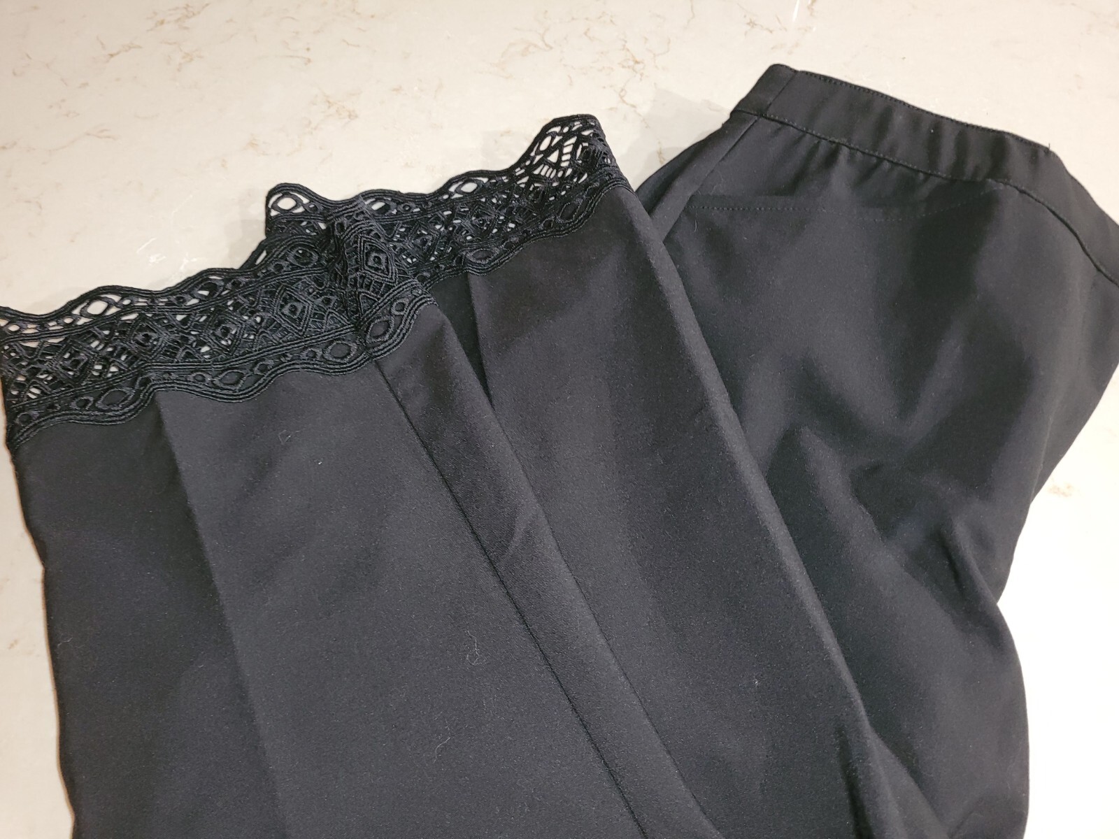 NEW Ruby Road Women Cropped Pants Capris Size 12 Black Cotton Stretch ...