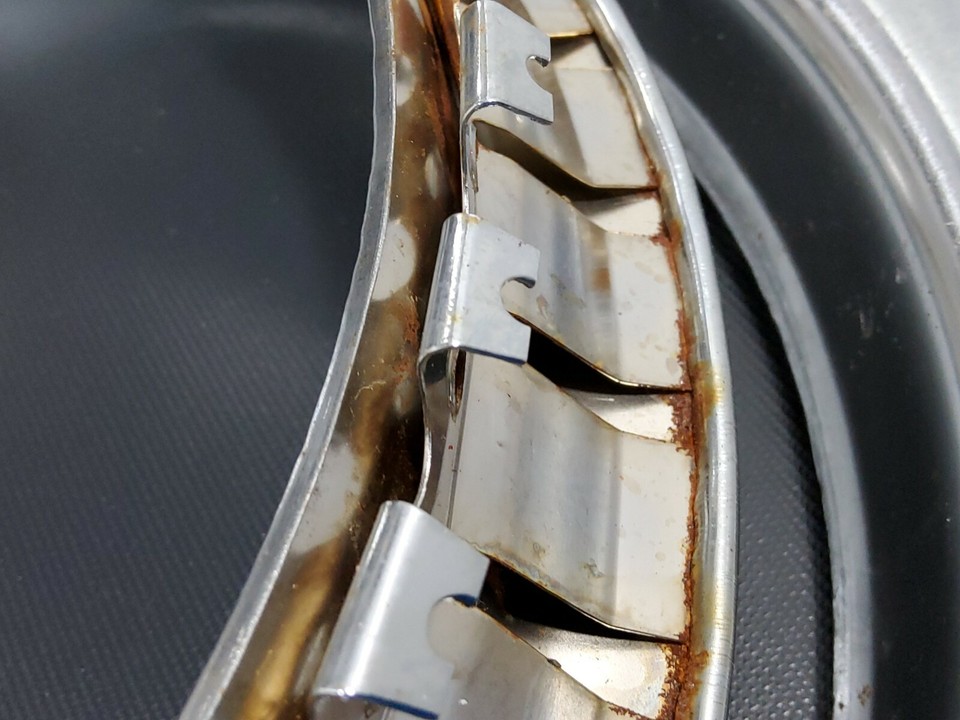 14" CHROME Trim Rings Beauty Rims Glamour Ring Rim Edge Bands Nos Set ...