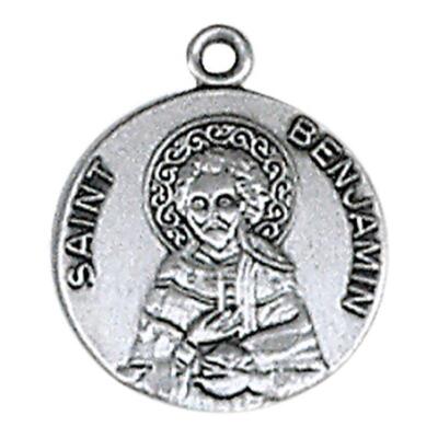 St Benjamin Medal Size .75 in Dia and 18 in Chain Catholic Religious ...