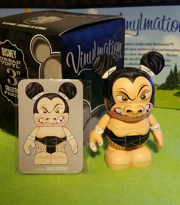 DISNEY Vinylmation 3" Park Set 6 Urban Sumo Wrestler Mickey Mouse w ...