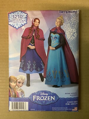 Simplicity 1210 Frozen Elsa Anna Coronation Pattern Size 6 - 12 & 14 ...