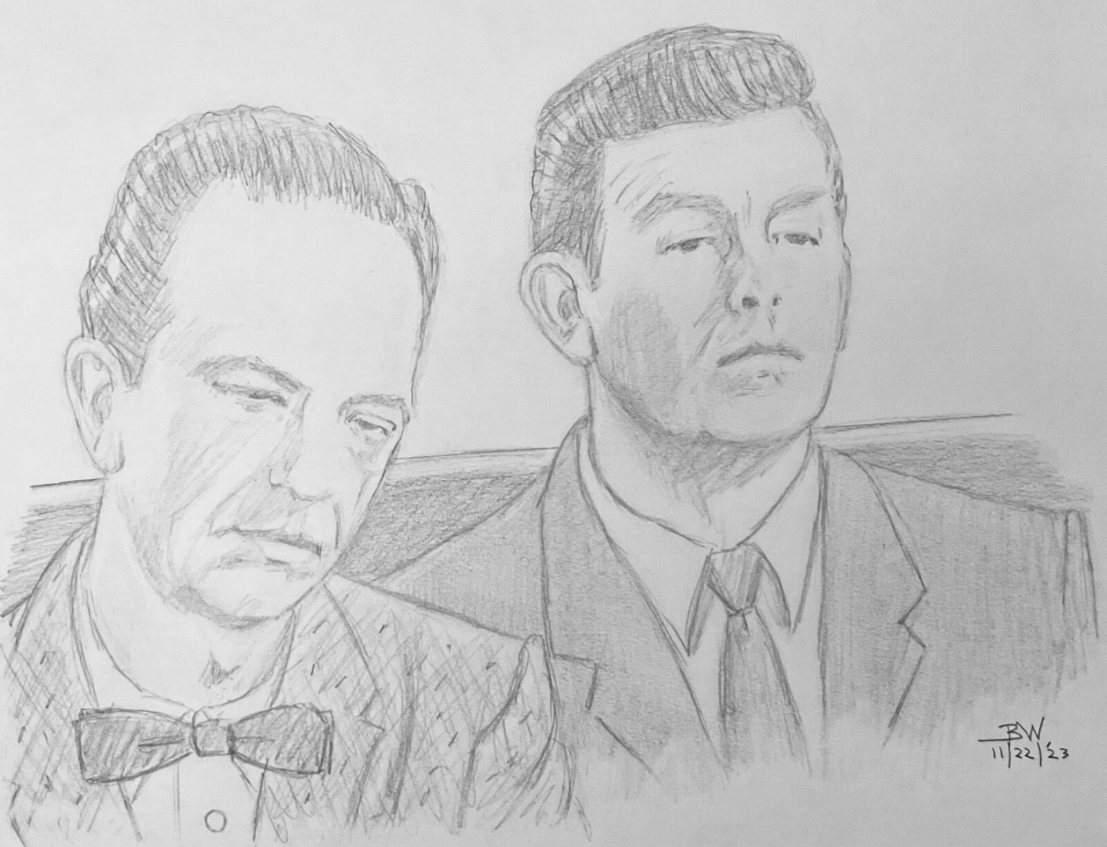 ANDY GRIFFITH SHOW PENCIL DRAWING 11x14 ANDY & BARNEY ORIGINAL PORTRAIT ...